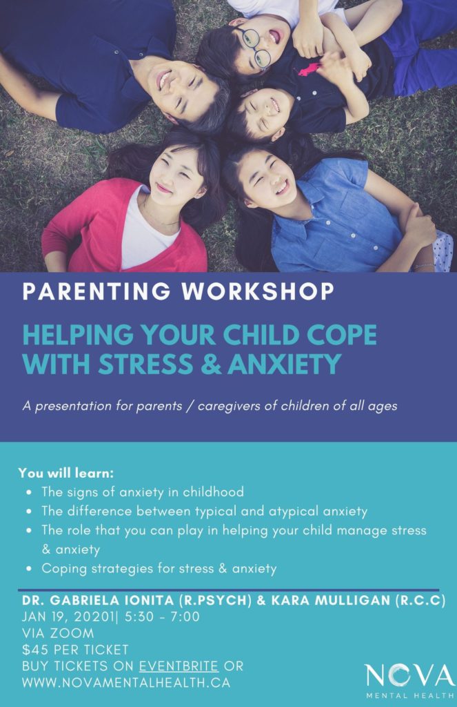 HELPING YOUR CHILD COPE WITH STRESS AND ANXIETY WORKSHOP FOR PARENTS ...